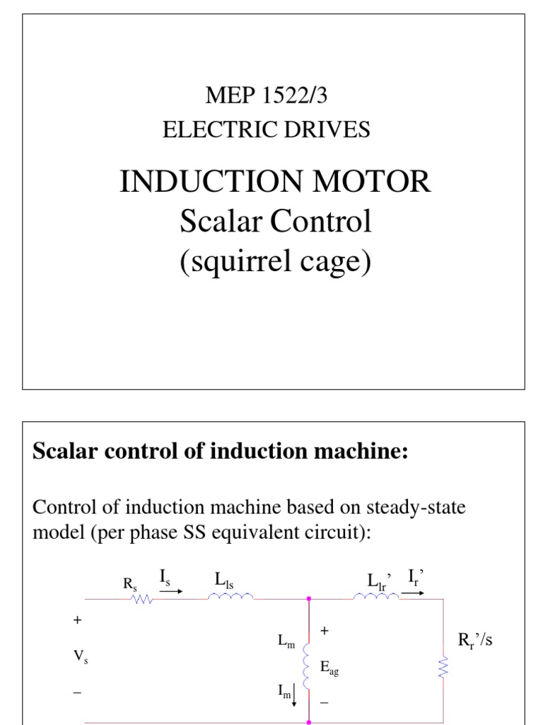 Scalar Control of Induction Motors | PDF | Components | Force