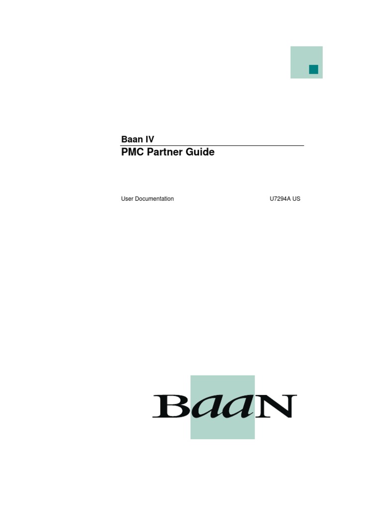 Baan IV - PMC Partner Guide | Software Engineering | Software