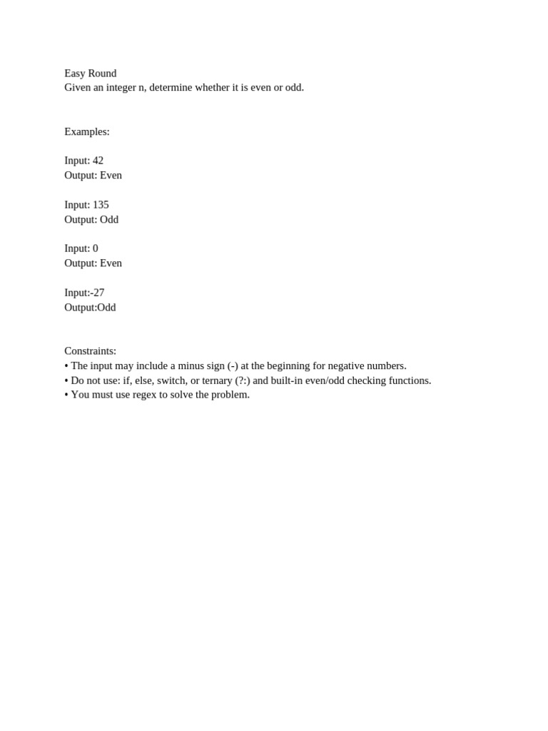 Easy Round | PDF