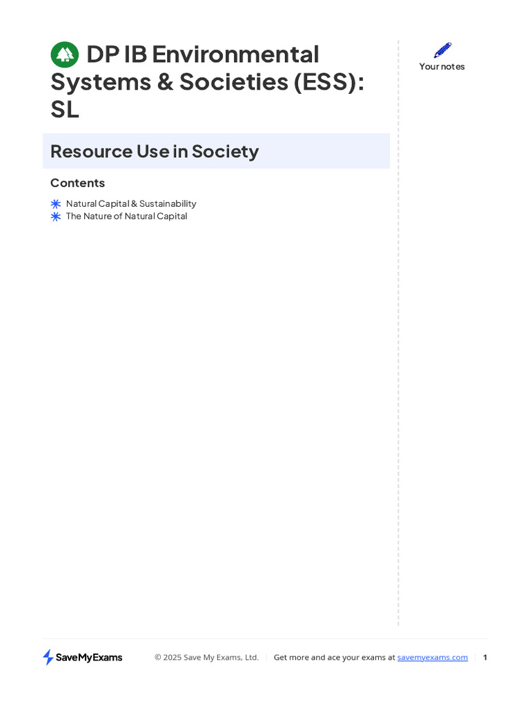 Understanding Natural Capital & Sustainability | PDF | Resource ...