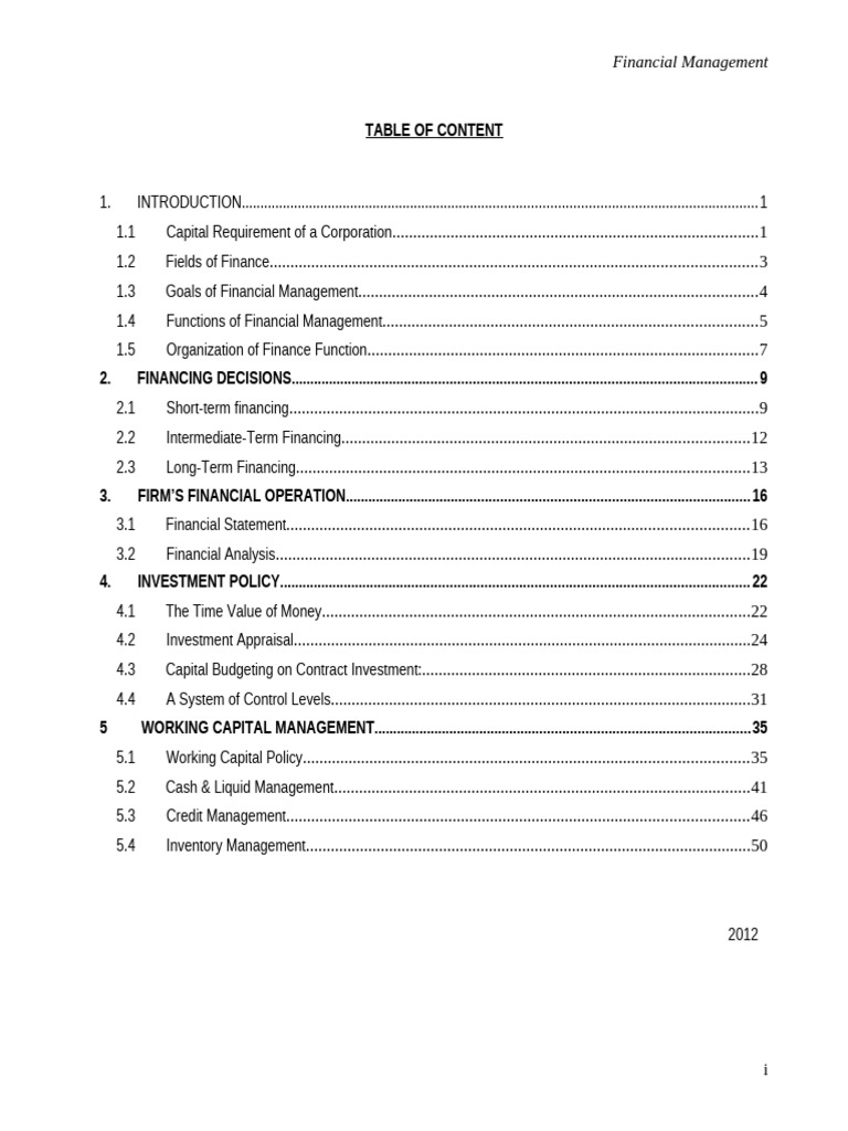 Comprehensive Guide to Financial Management | PDF | Loans | Equity ...