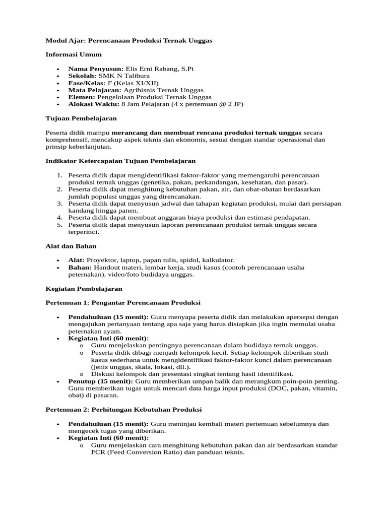 Modul Ajar Edit 2025 | PDF