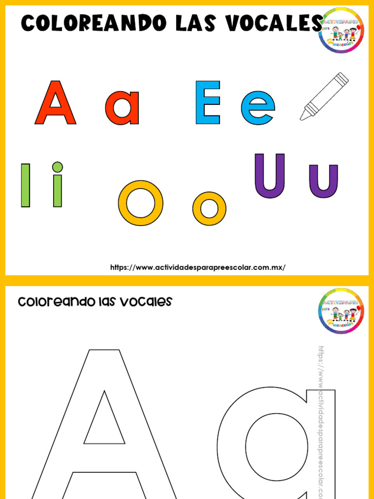Colorea Las Vocales 4 | PDF