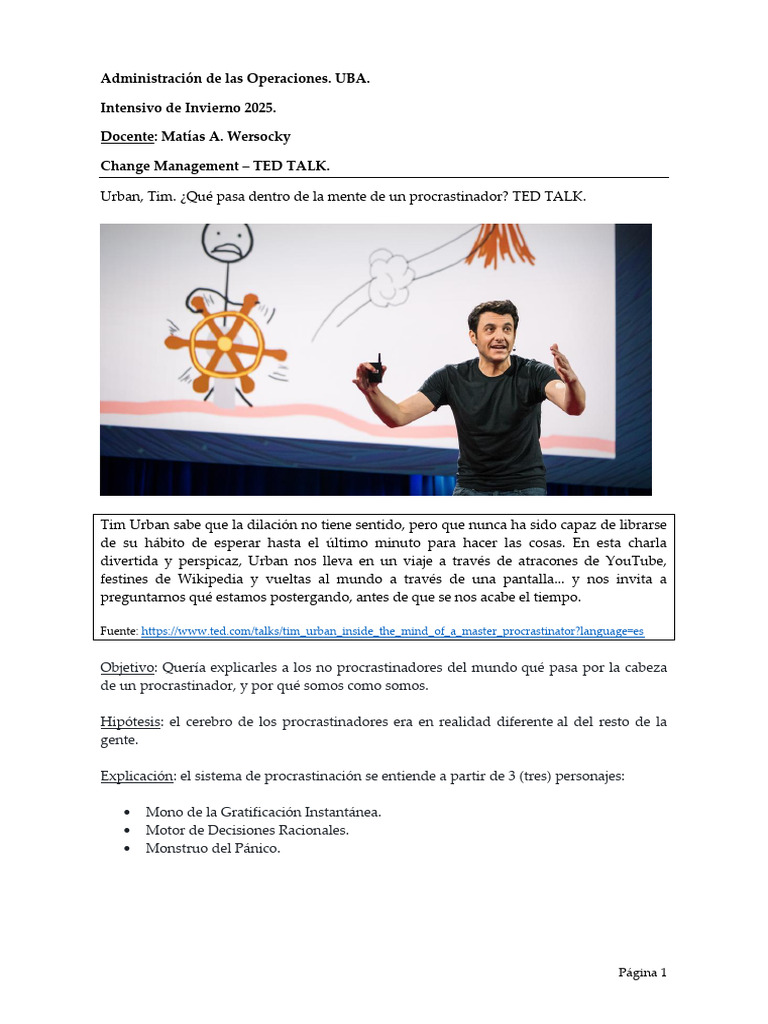 06c Change Management - TED TALK - Notas de Clase | PDF ...