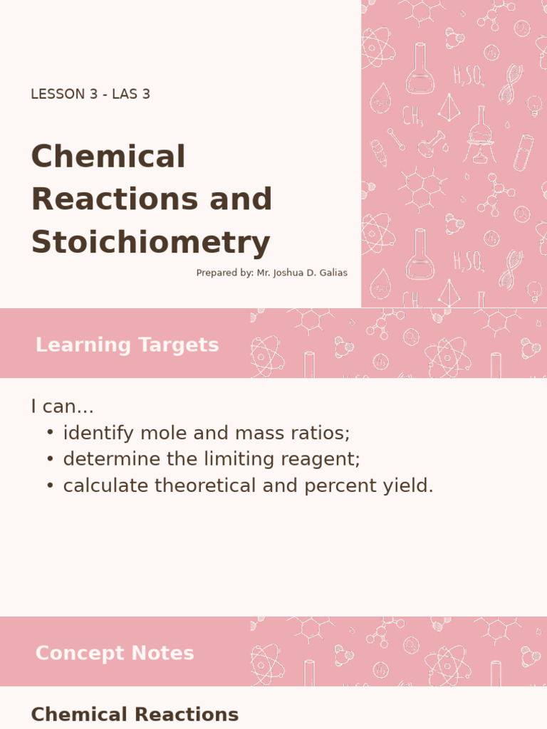 Chemistry q2 Lesson 3 | PDF | Oxide | Chemical Reactions