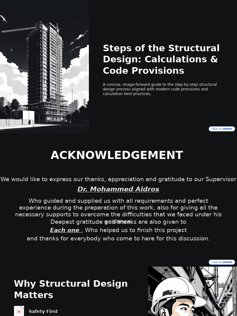 Steps of The Structural Design Calculations and Code Provisions | PDF ...