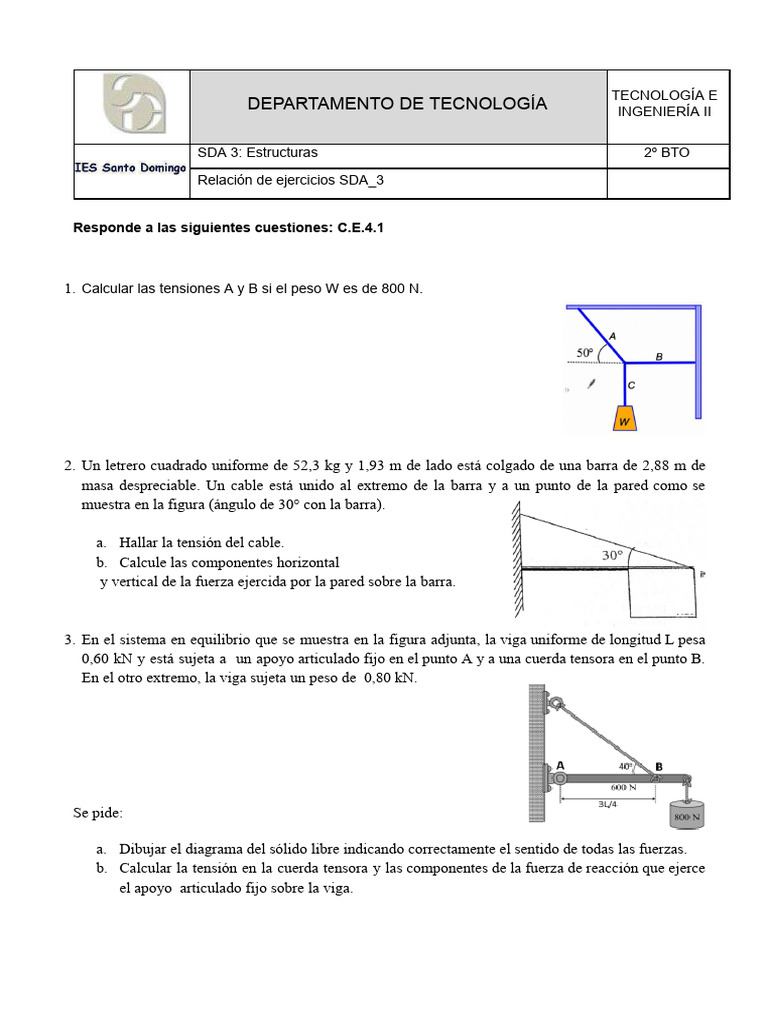 Ejercicios de Estructuras en Ingeniería | PDF | Viga (Estructura ...