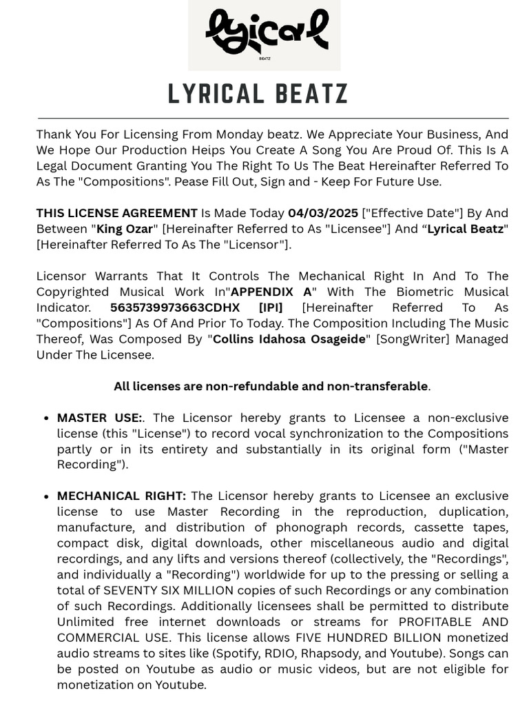 Quantum Movement License1 | PDF | License | Sound Recording And ...