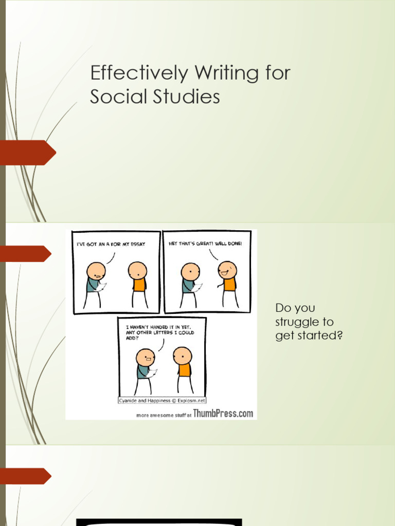Mastering Social Studies Writing Skills | PDF | Argument | Evidence