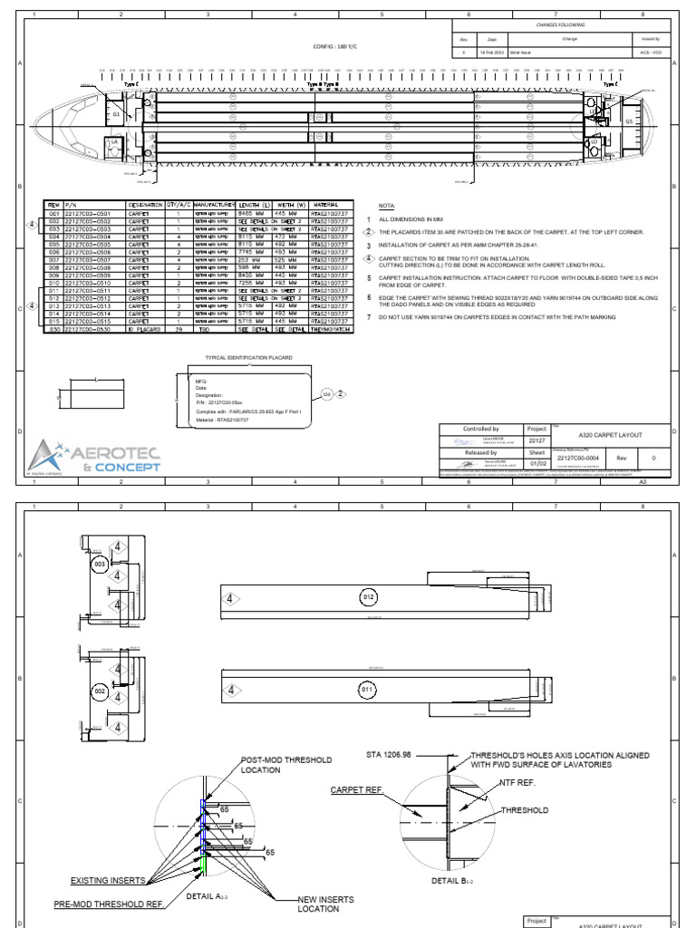 22127C00-0004 - Rev.0 - Carpet Layout | PDF