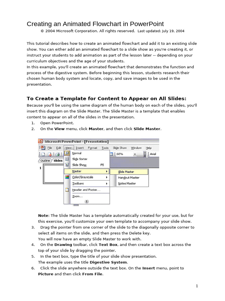 Creating An Animated Flowchart in PowerPoint | PDF | Page Layout ...