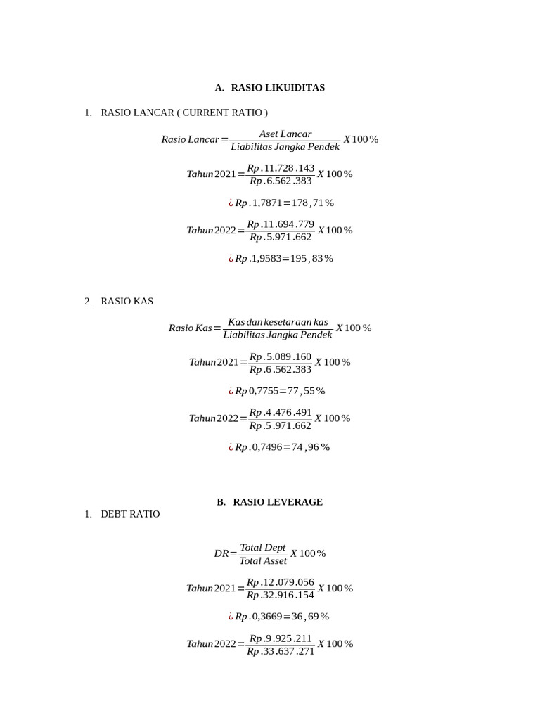 Rasio Antm | PDF