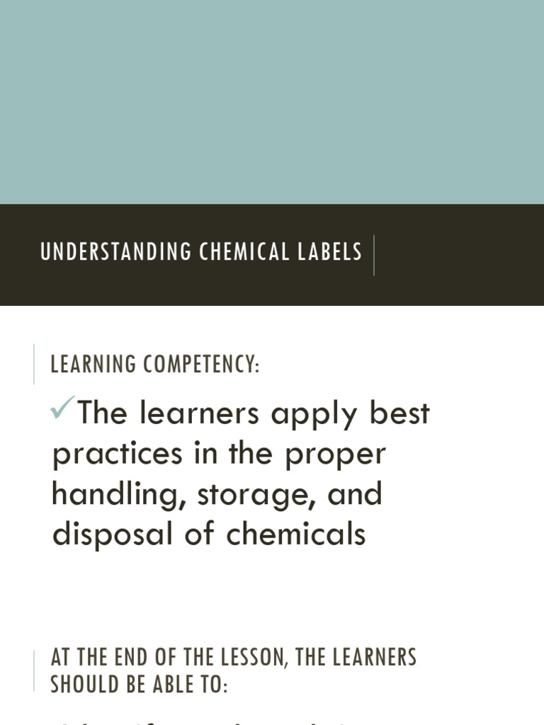 Chemical Safety: Understanding Labels | PDF | Chemistry | Chemical ...
