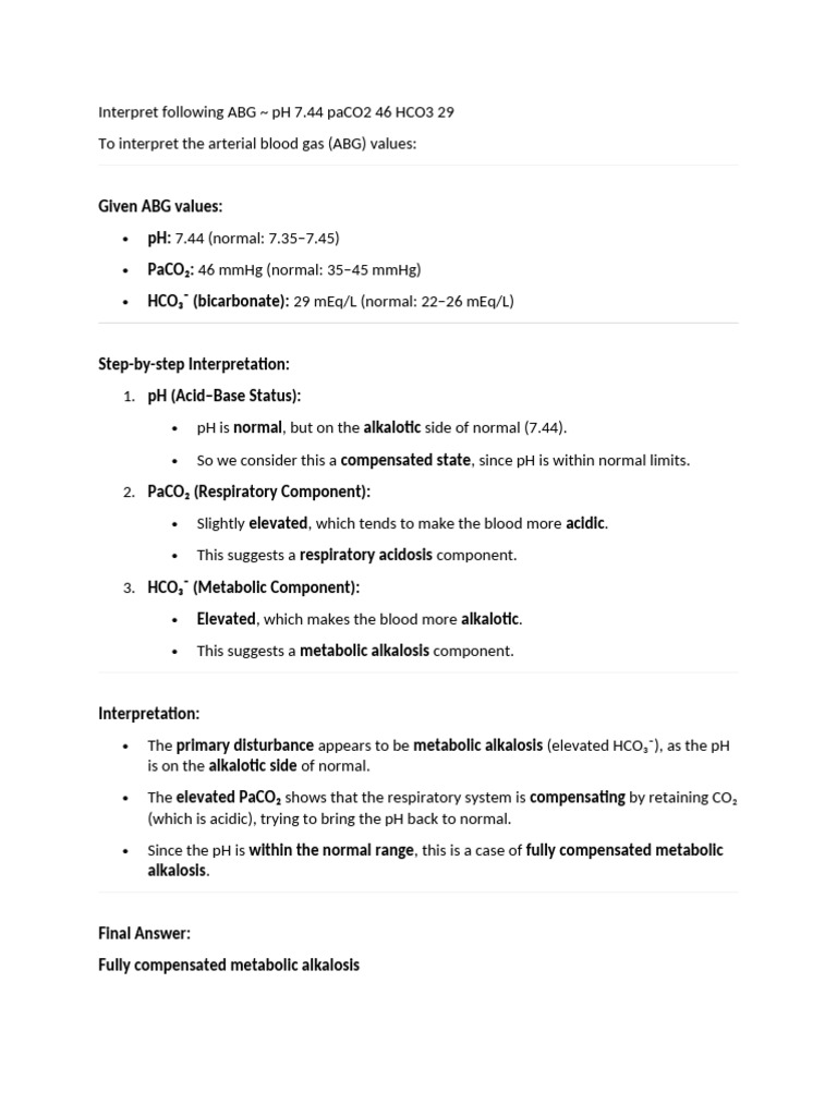 Quiz ABG | PDF | Medical Emergencies | Metabolic Disorders