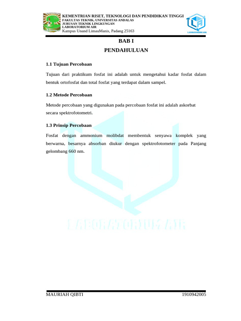 Laporan Akhir Mauriah Qibti 1910942005 Kelompok III Shift I | PDF