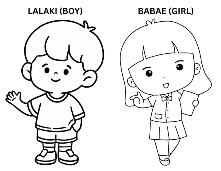 Babae Lalaki Coloring | PDF
