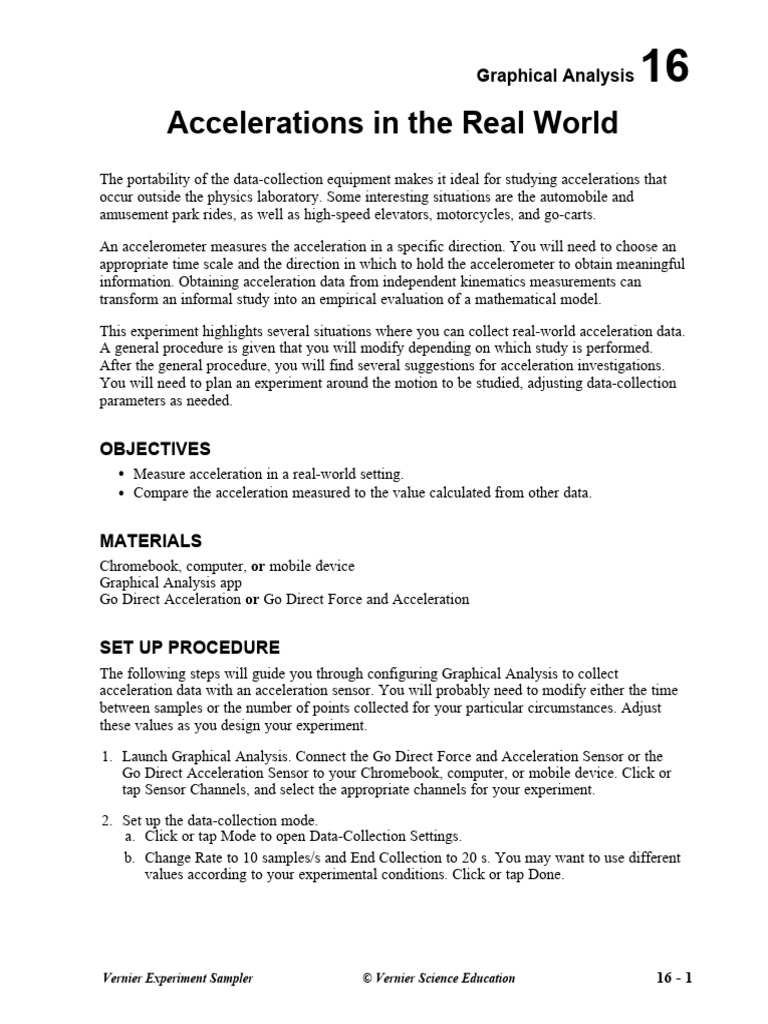 16 Accelerations in The Real World | PDF | Acceleration | Accelerometer