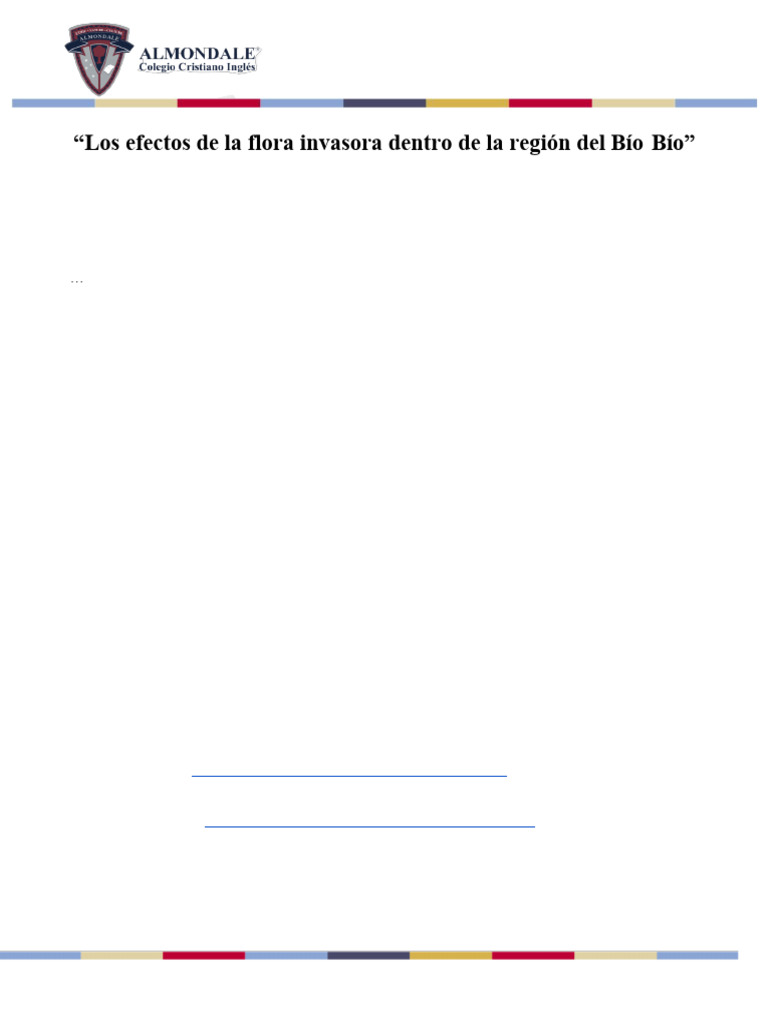 Efectos de la flora invasora en Bío-Bío | PDF | Especies invasivas ...