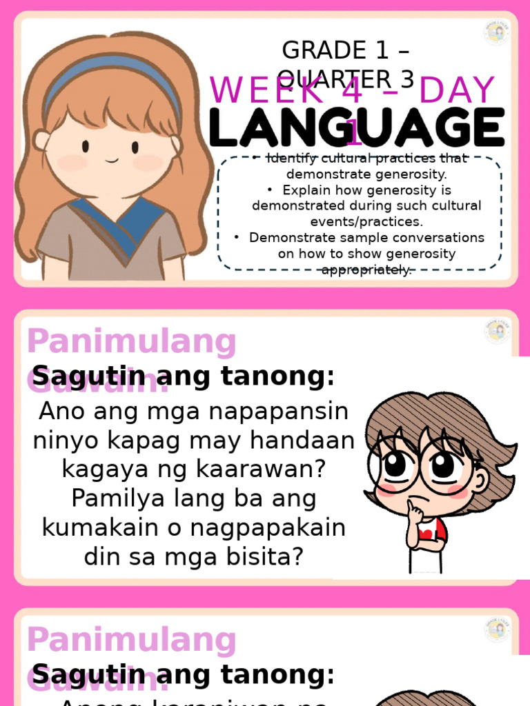 Grade 1 Q3 Language Week 4 | PDF