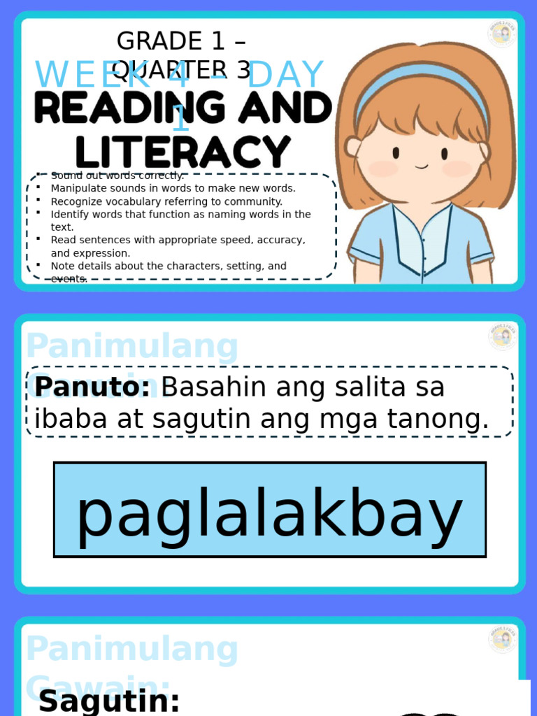Grade 1 q3 R&L Week 4 | PDF