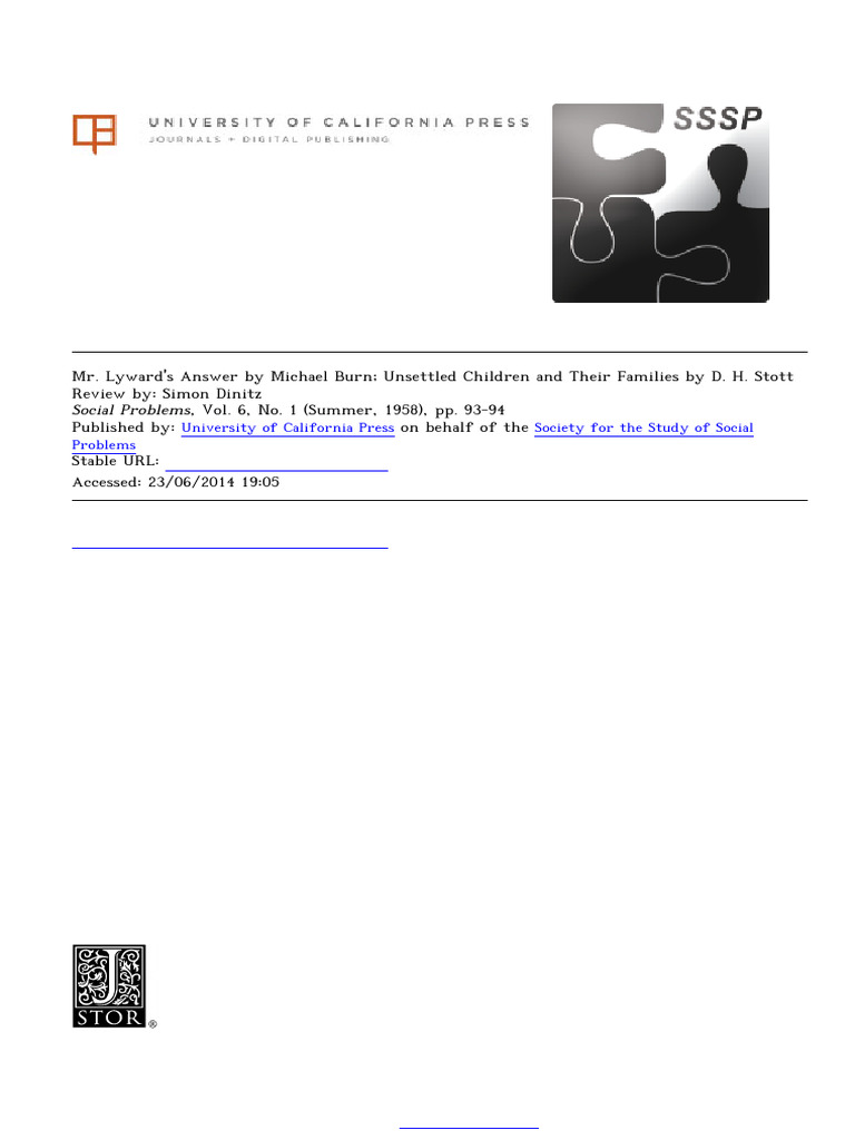 University of California Press Society For The Study of Social Problems ...