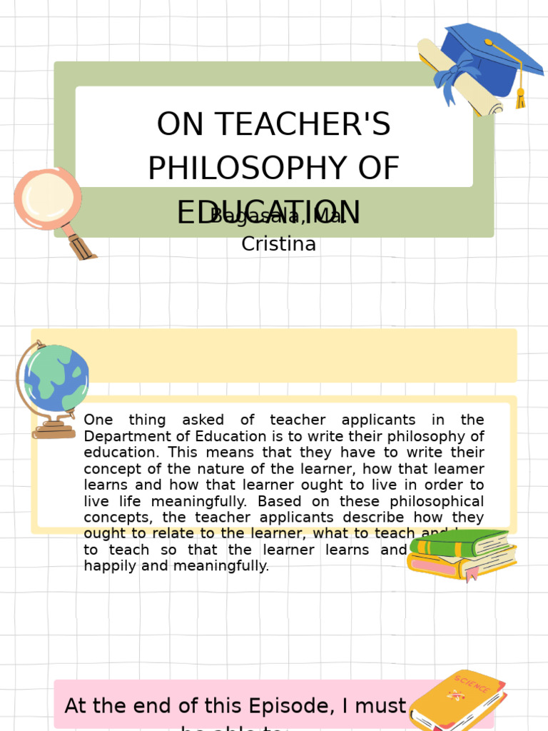 Teacher's Philosophy of Education Guide | PDF