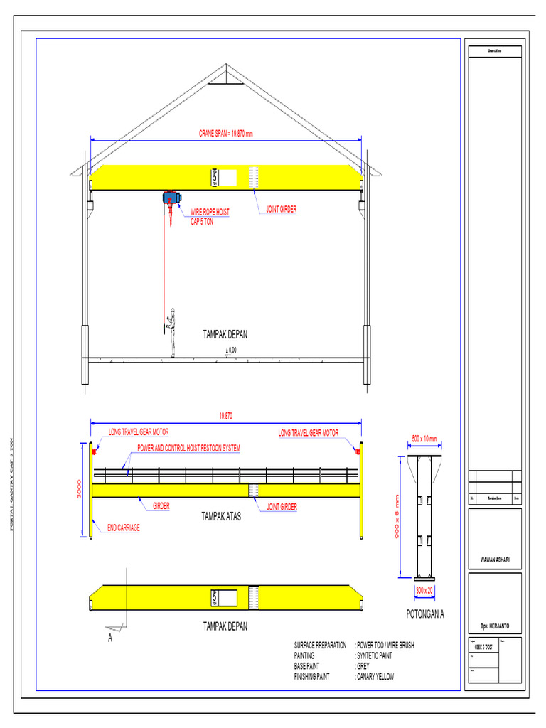 Crane 5 Ton X 20 MTR | PDF | Construction Equipment | Manufactured Goods