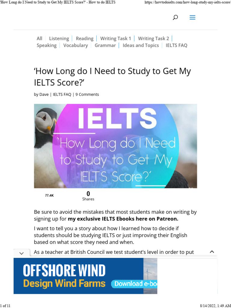'How Long Do I Need To Study To Get My IELTS Score ' - How To Do IELTS ...