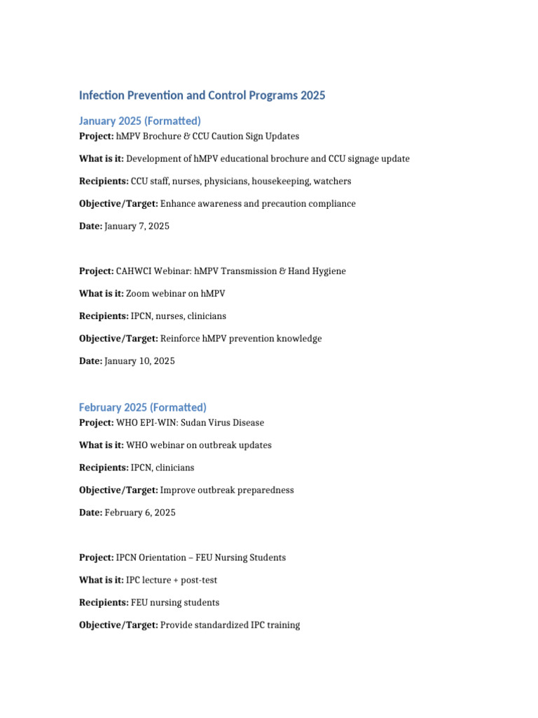Ipc Programs 2025 Partial | PDF