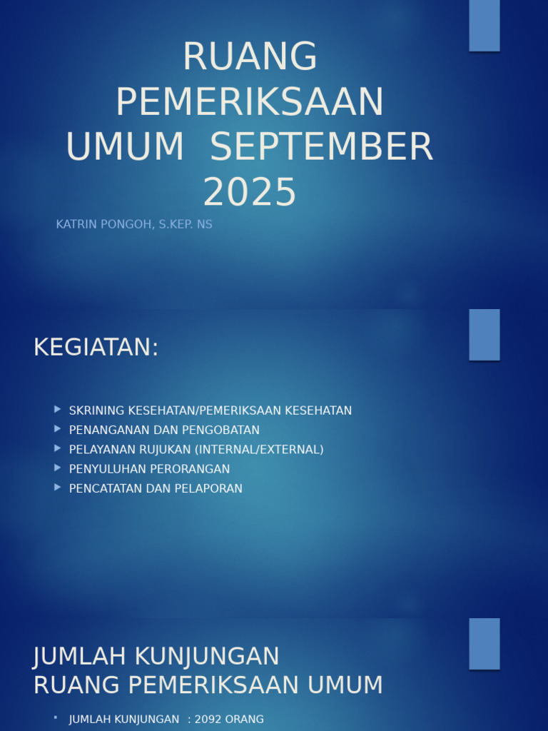 Ruang Pemeriksaan Umum - September | PDF