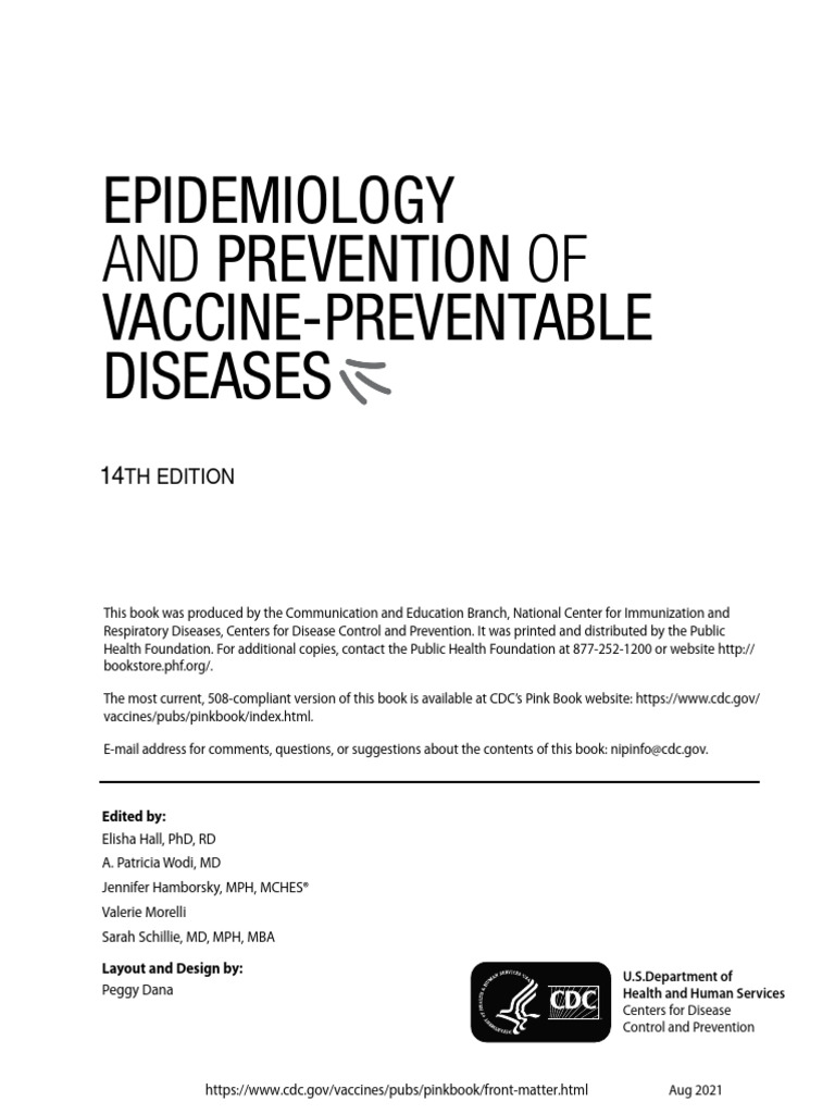 CDC Pink Book Version 14th Edition | PDF | Vaccines | Health Sciences