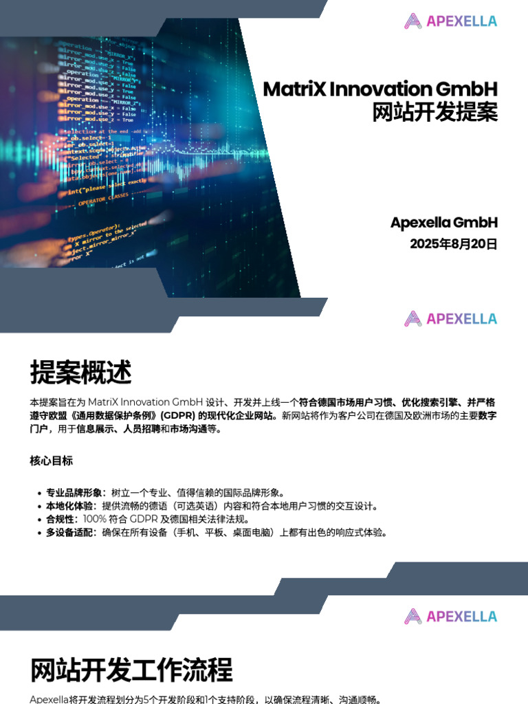 MatriX Innovation GmbH网站开发提案 | PDF