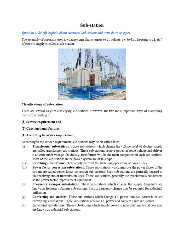 Substation and Protection Equipments | PDF | Fuse (Electrical ...