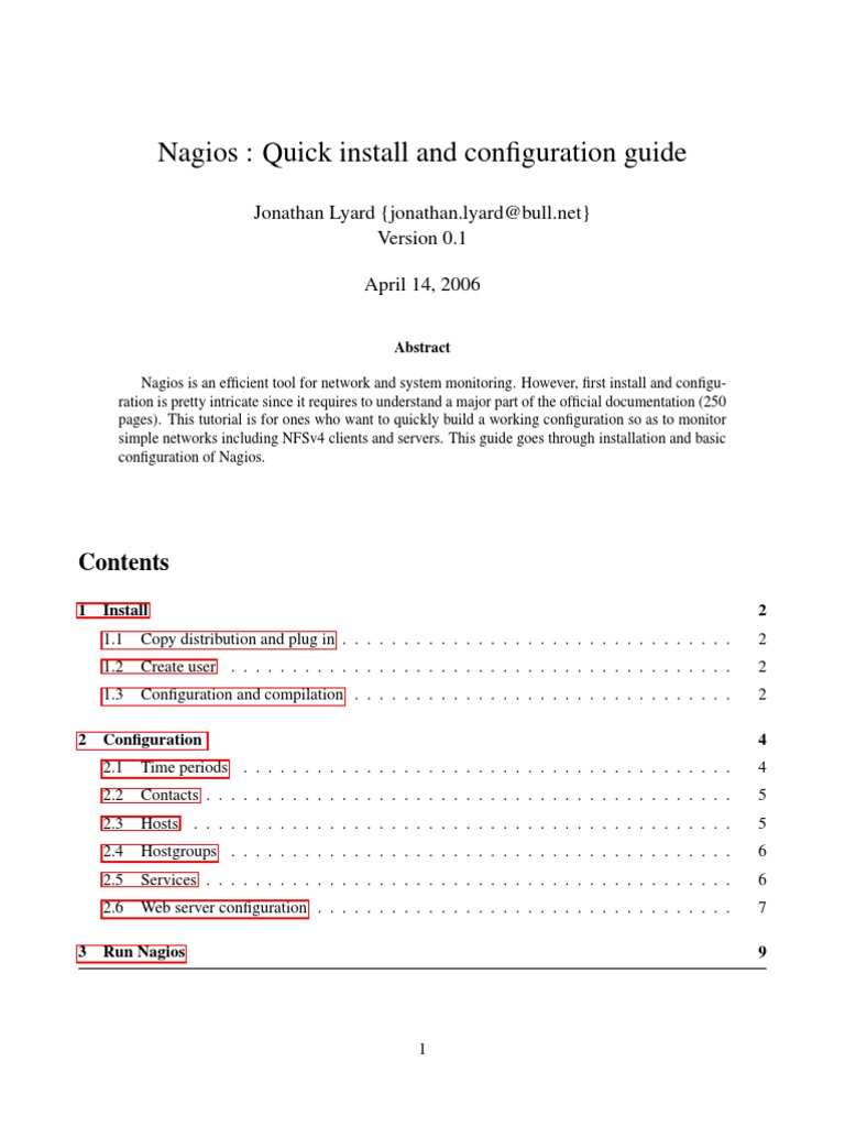 Nagios Quick Install & Configuration Guide | PDF