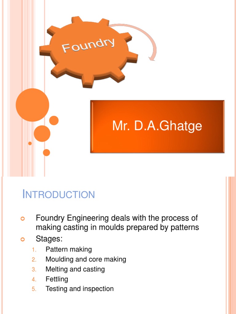 Foundry Tools and Casting Methods Overview | PDF | Casting ...