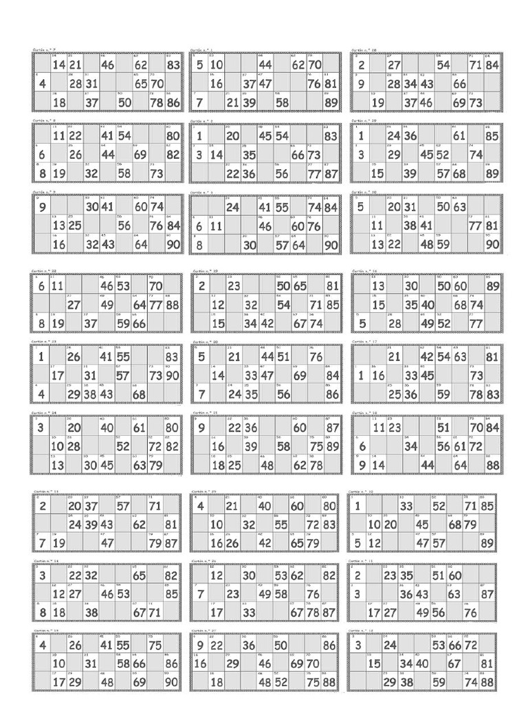 Billetes de Bingo | PDF
