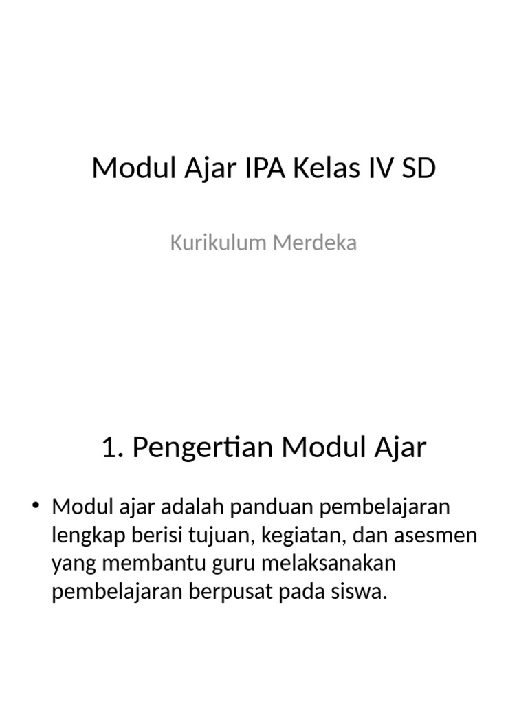 Modul Ajar IPA Kelas IV Kurikulum Merdeka | PDF