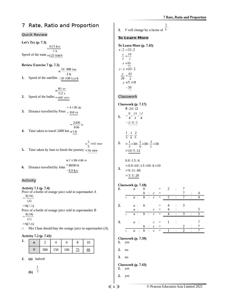 Rate, Ratio, and Proportion Guide | PDF