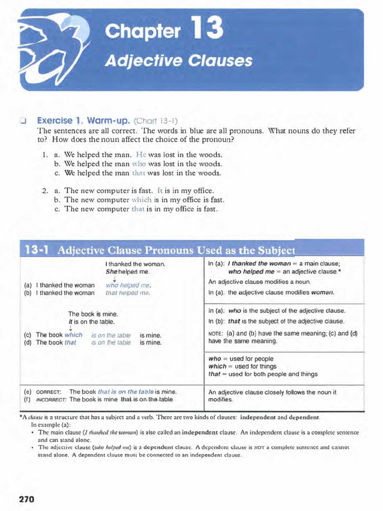 Understanding & Using English Grammar (Adjective Clauses) | PDF ...