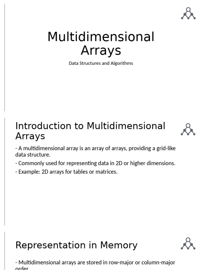 W5. Multidimensional | PDF | Matrix (Mathematics) | Mathematical Objects