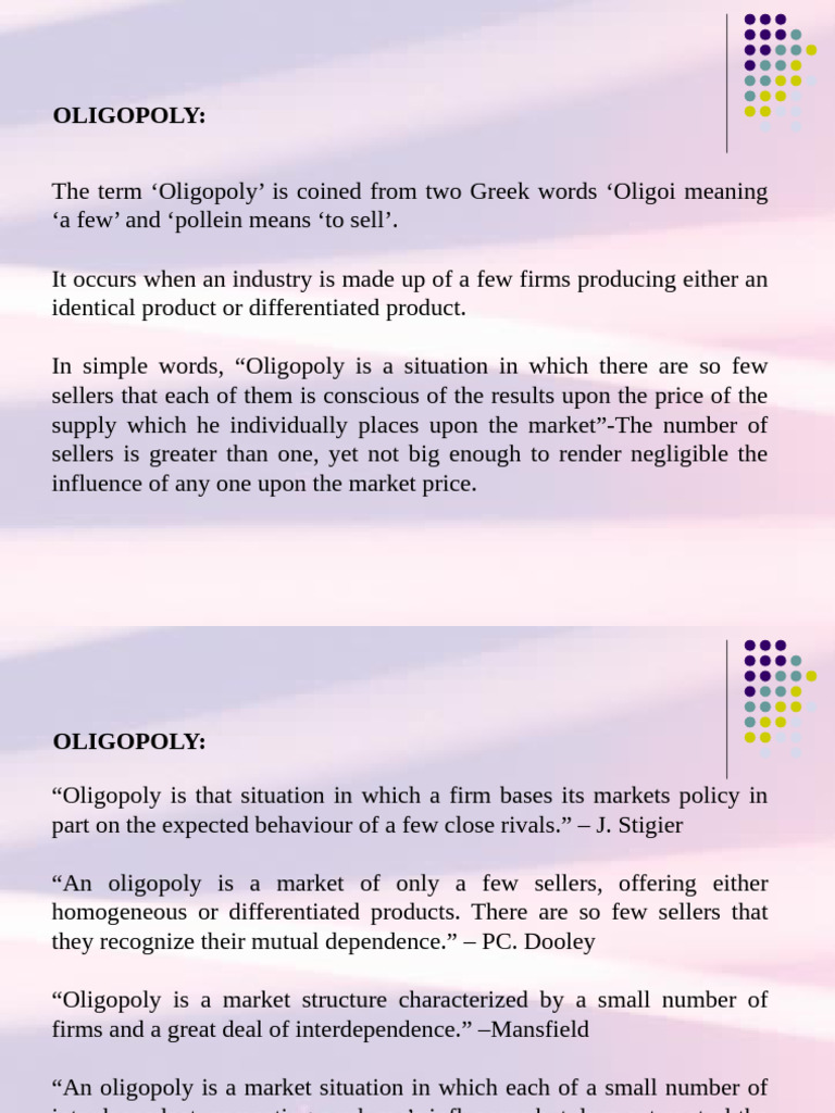 Oligopoly | PDF | Oligopoly | Demand