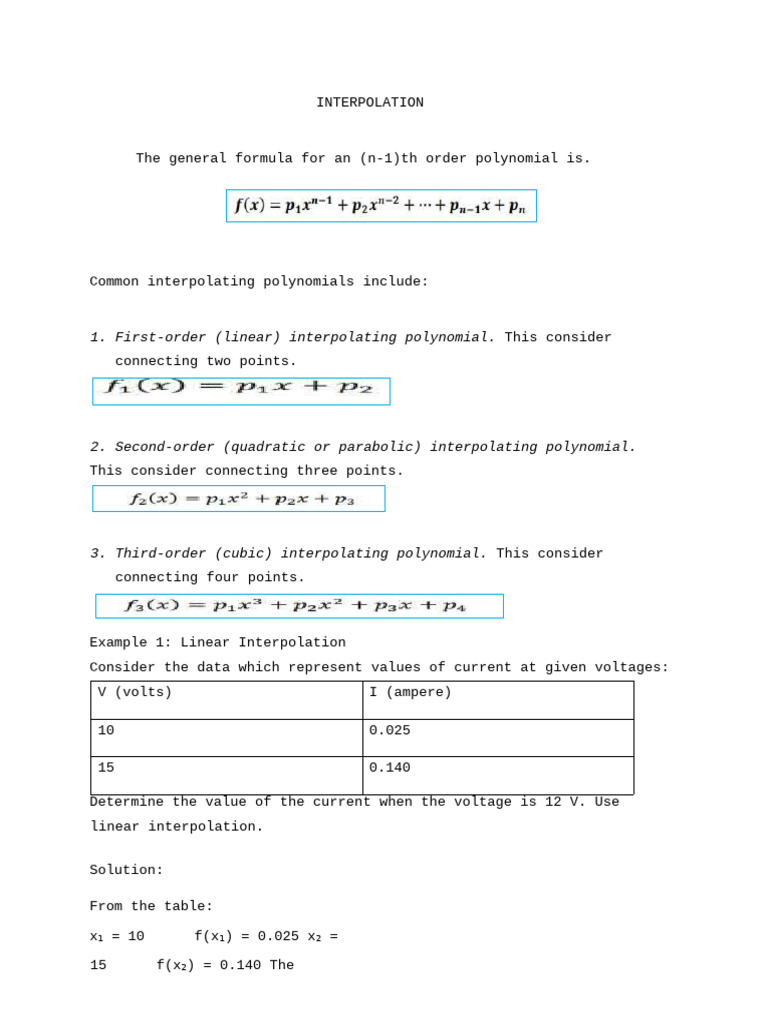 Interpolation & Numerical Integration | PDF | Integral | Calculus