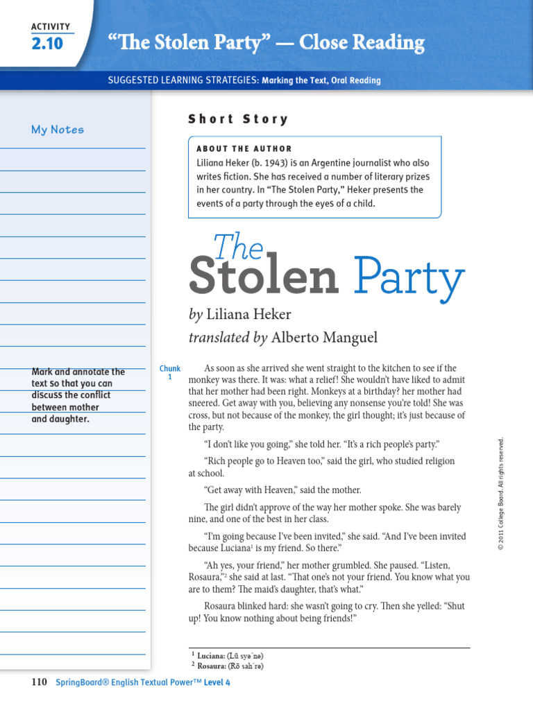 The Stolen Party | PDF