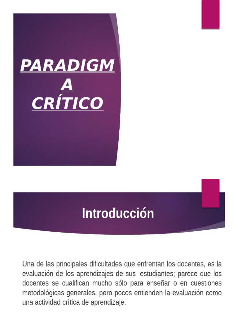 8.-Paradigma Critico | PDF | Evaluación | Enseñando