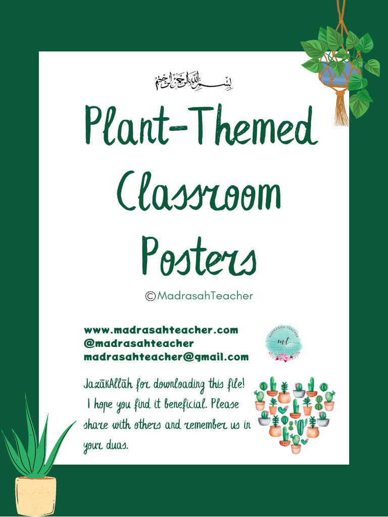 Plant-Themed Classroom Posters | PDF