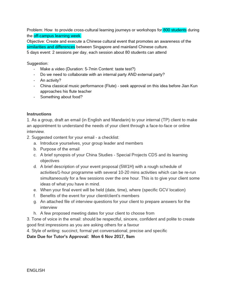 CS First Draft Proposal | PDF | Chinese Culture | Mandarin Chinese