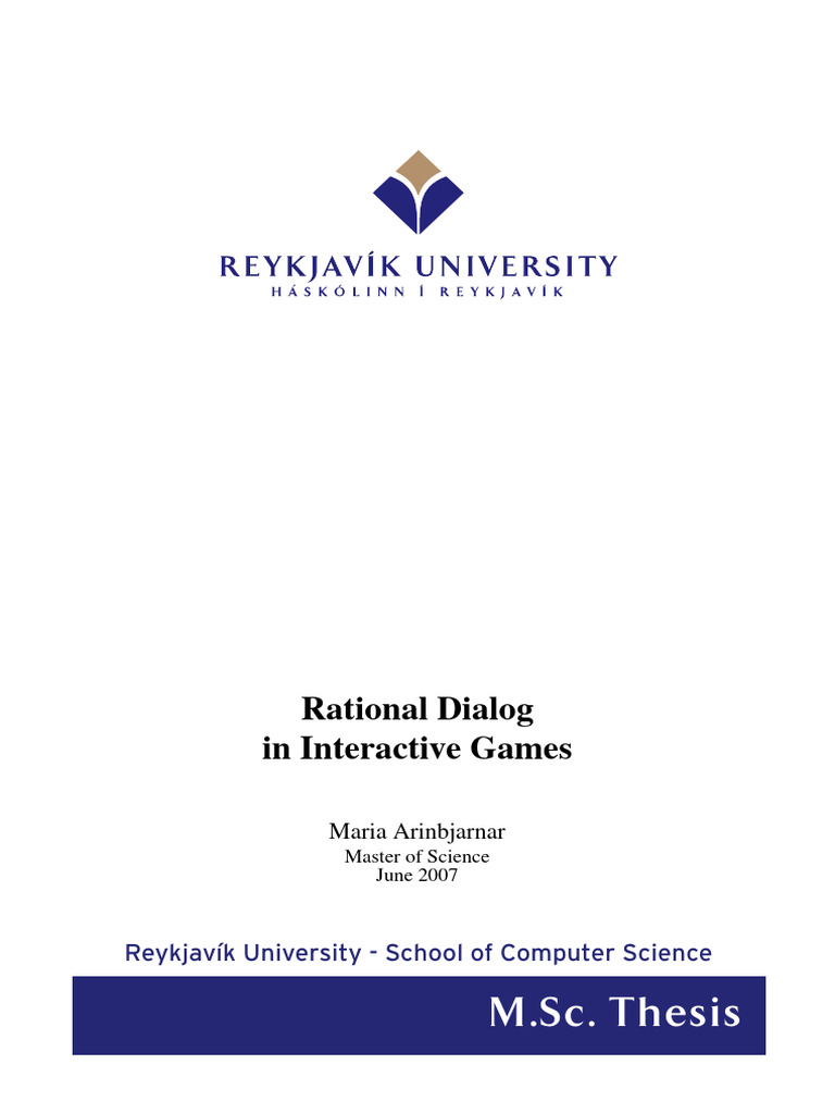 MSC Maria Arinbjarnar | PDF | Rationality | Pleasure