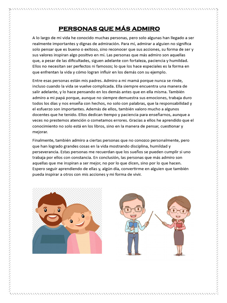 Personas Que Más Admiro | PDF