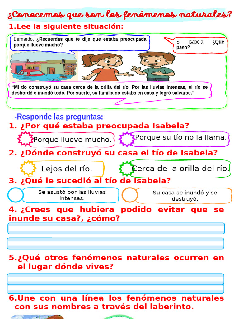 03 Ficha Conocemos Los Fenòmenos Naturales | PDF