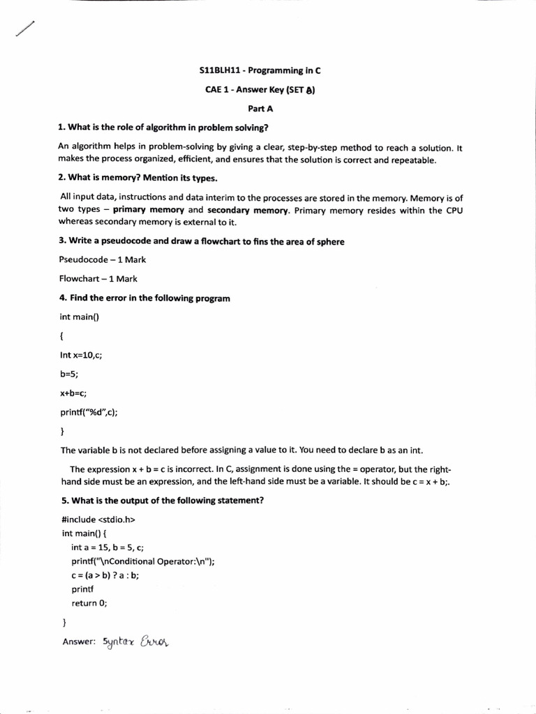 SET B Answer | PDF | Algorithms | Computer Data Storage